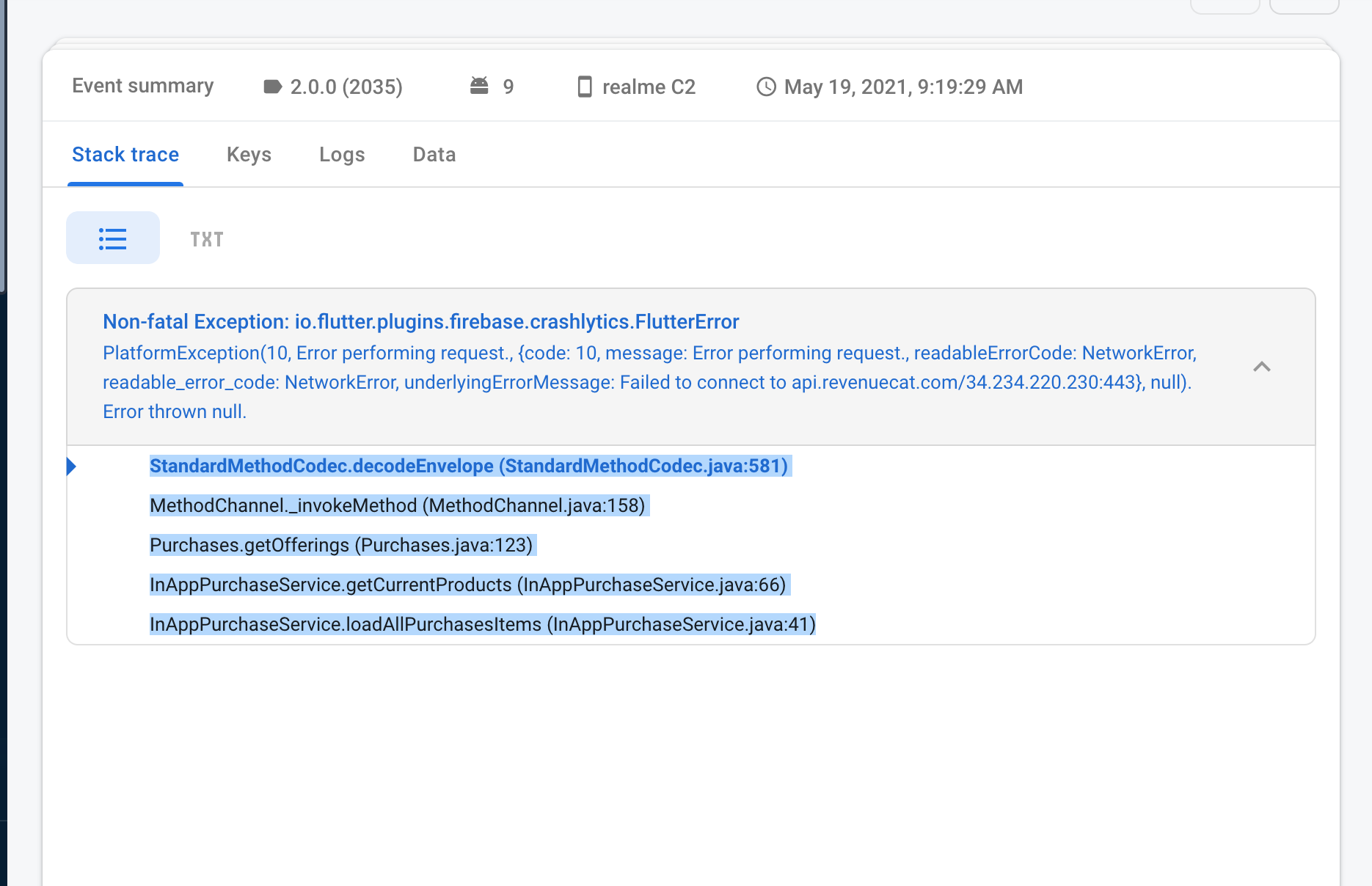Failed to connect to api.revenuecat.com · Issue #196 · RevenueCat/purchases-flutter · GitHub