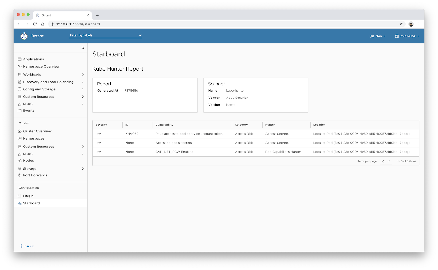 Add summary section to the kube-hunter report component · Issue #27 ...