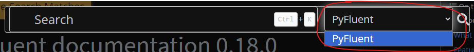 Documentation search feature isn't working · Issue #2093 · ansys/pyfluent · GitHub