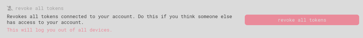 Rework 'revoke all tokens' flow · Issue #4684 · monkeytypegame/monkeytype · GitHub