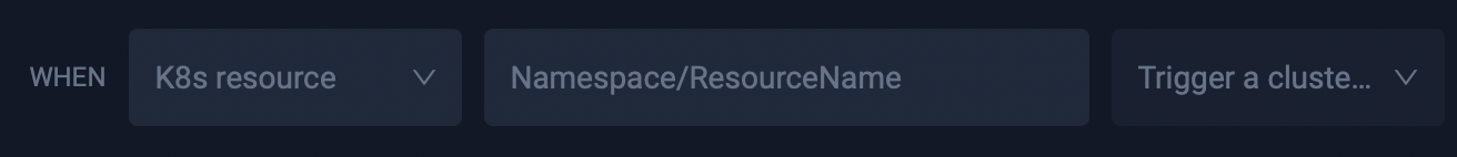Triggers Replace K8s Resource Name Select Box With Input · Issue 2611 · Kubeshoptestkube