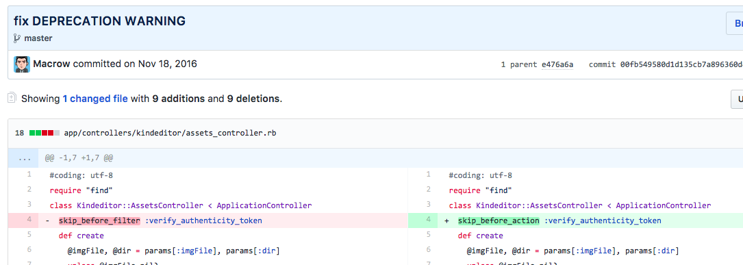 导致skip_before_action :verify_authenticity_token has not been defined · Issue #88 · Macrow/rails ...