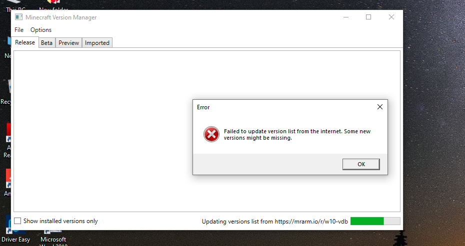 Failed to update version from intermet.some new version must be missing · Issue #255 · MCMrARM ...