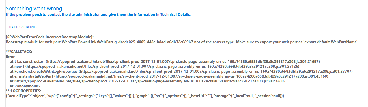 After deploying webpart to tenant it started throwing error. · Issue #1096 · SharePoint/sp-dev ...