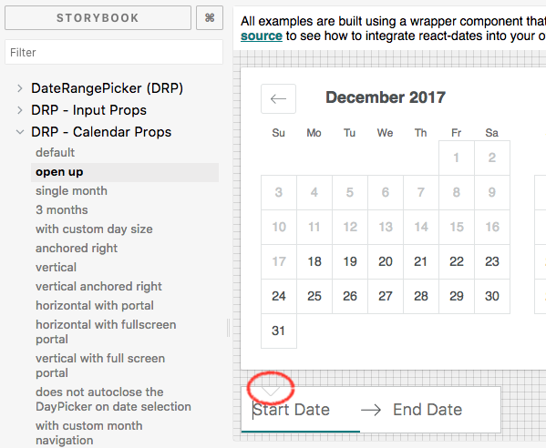 Opendirectionup Has Fang In The Wrong Location · Issue 904 · React Datesreact Dates · Github