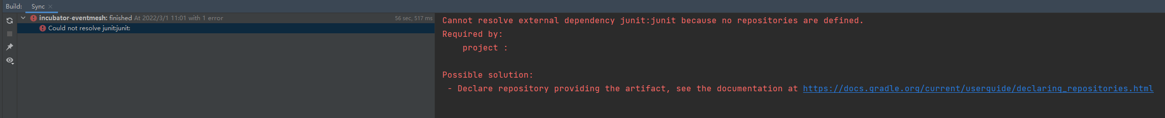 [Enhancement] compile project with junit error · Issue #796 · apache/eventmesh · GitHub