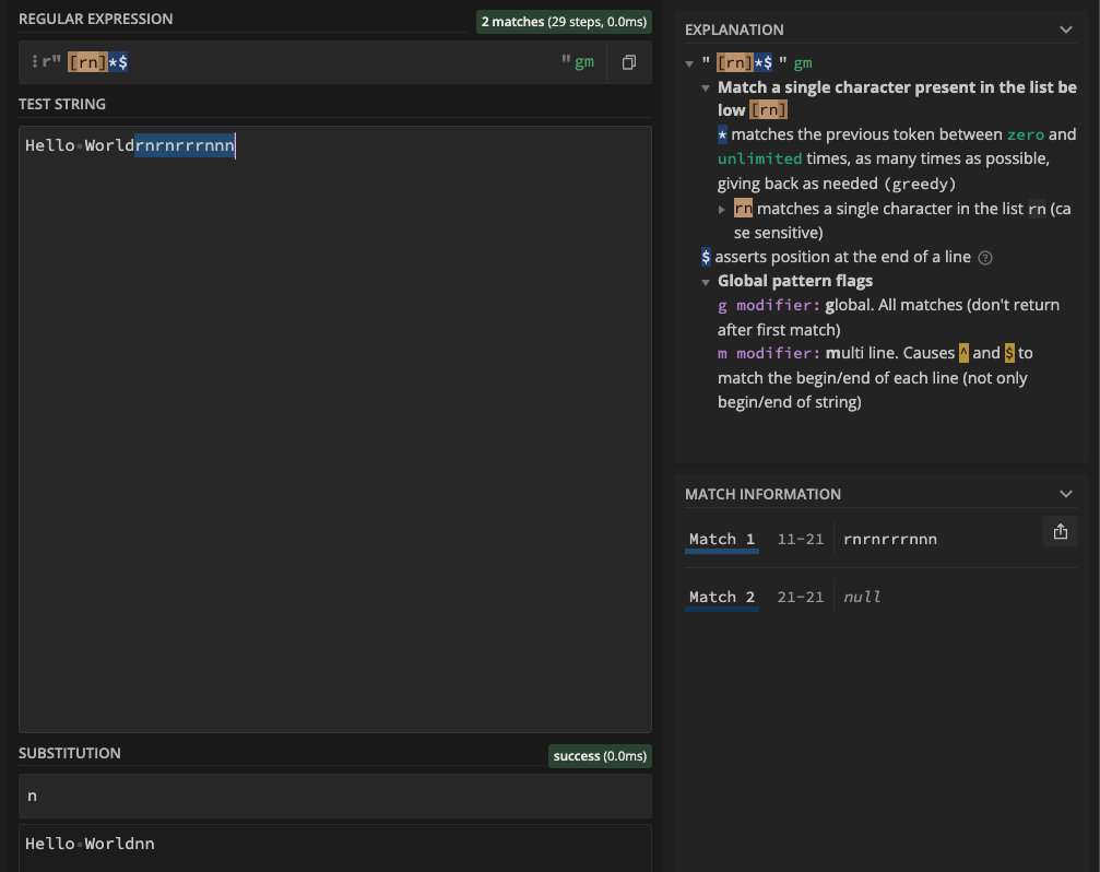 Unexpected Python's (re) regular expression matching twice with the $ symbol. · Issue #101930 ...
