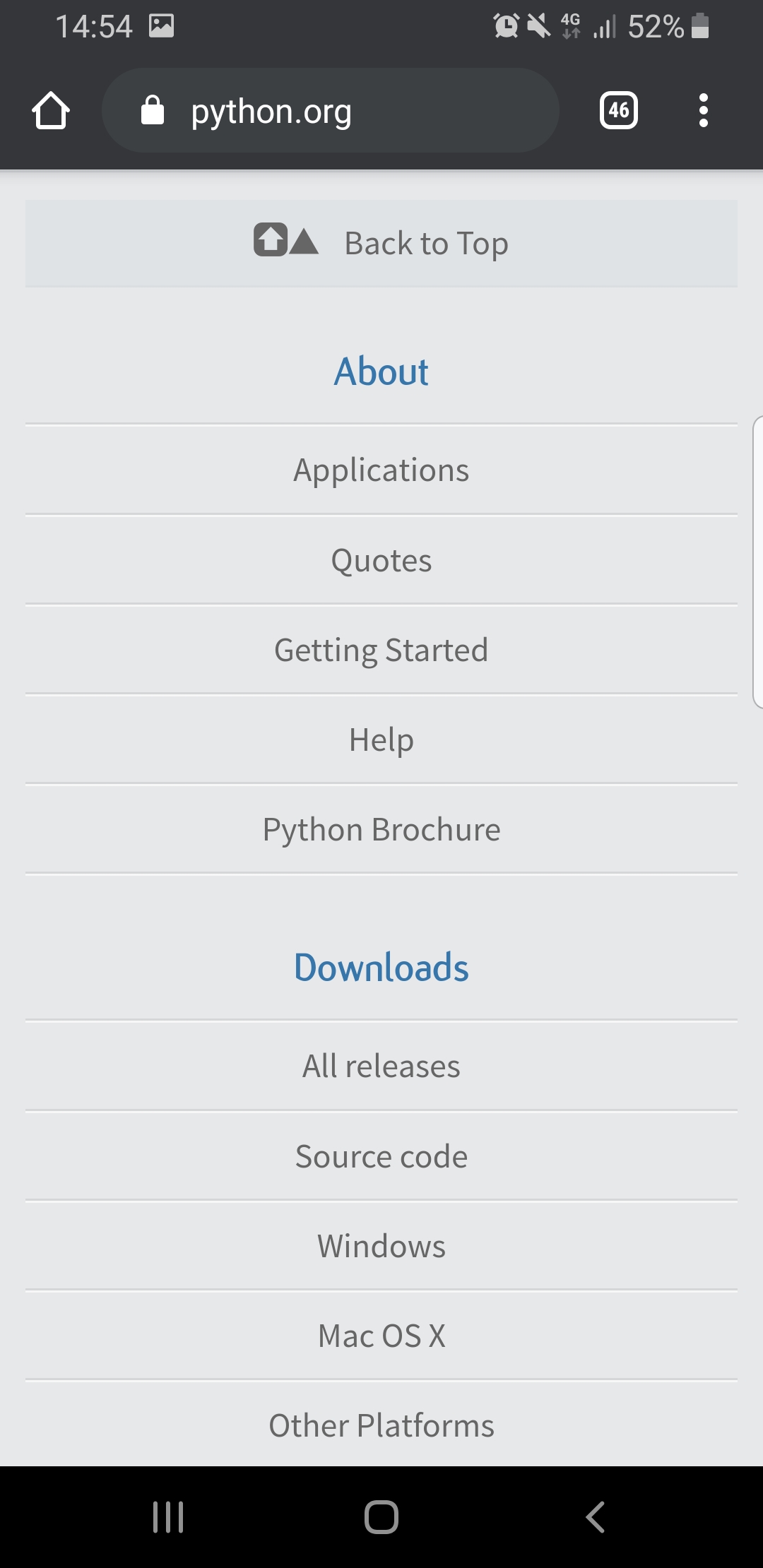 Back To Top Does Nothing On Mobile · Issue 1561 · Python Pythondotorg · Github