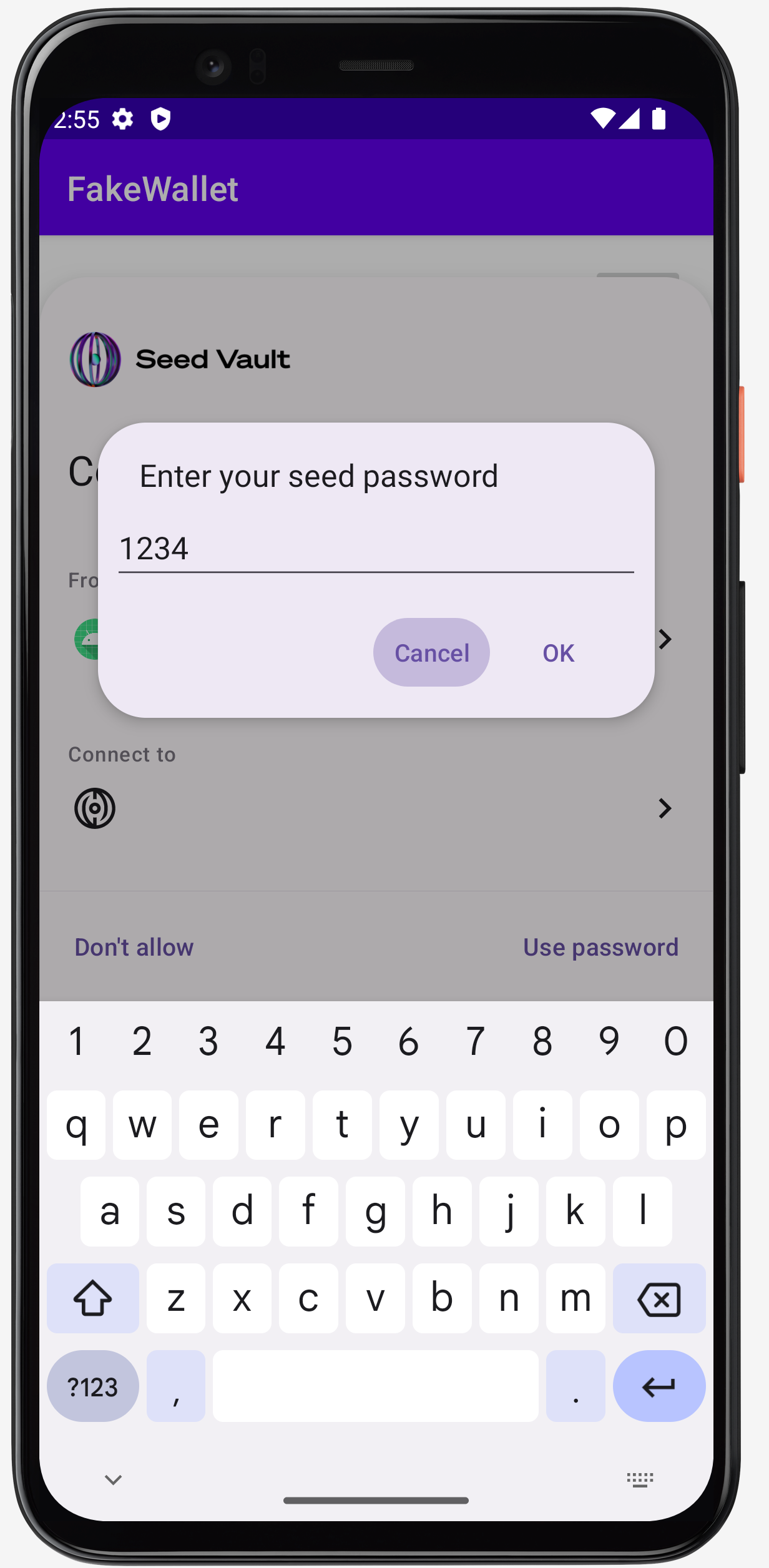 ‘Enter’ focuses ‘cancel’ button in password entry dialog · Issue #81 · solana-mobile/seed-vault ...