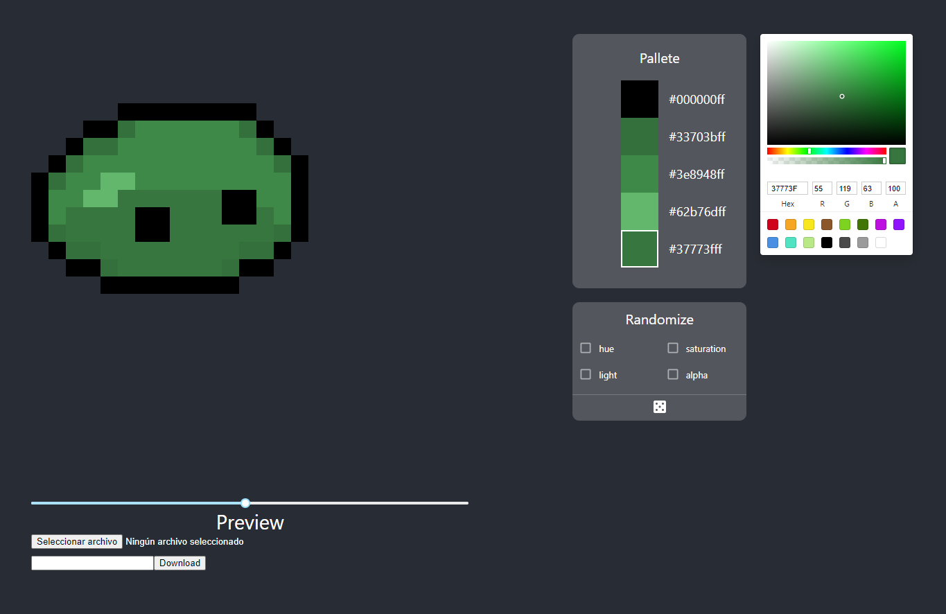GitHub - JhonaMath/pixel-art-pallete-generator: Pixel art pallete ...