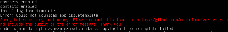 issuetemplate not compatible with nc15 · Issue #739 · nextcloud/vm · GitHub
