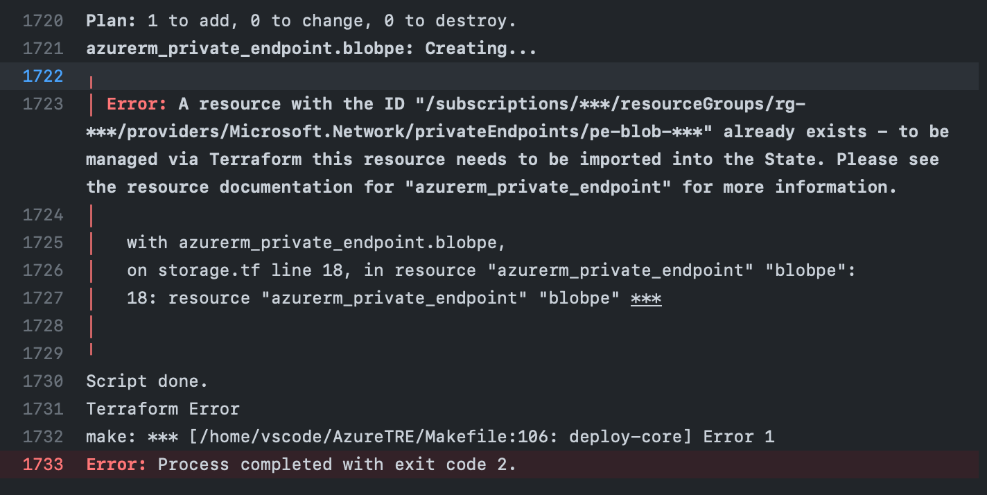 CICD fails to deploy a new AzureTRE - TF says resources already exist · Issue #3493 · microsoft ...