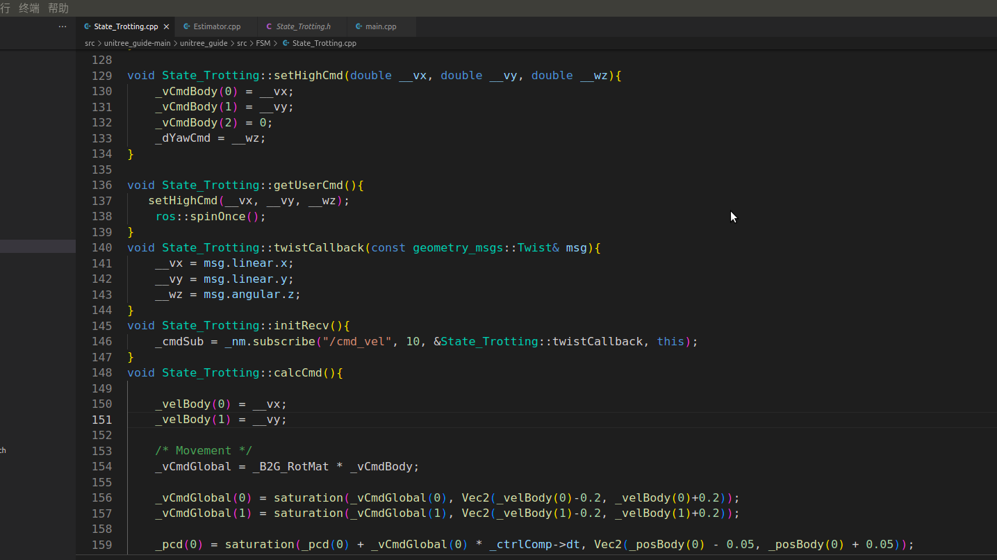 控制器接受速度命令 · Issue #42 · unitreerobotics/unitree_guide · GitHub