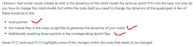 What modifications need to be made in the local planner when importing a new robot such as ...