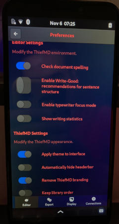 Implement Libhandy · Issue #88 · kmwallio/ThiefMD · GitHub