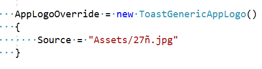 Non-ASCII characters in ToastGenericHeroImage path or ...