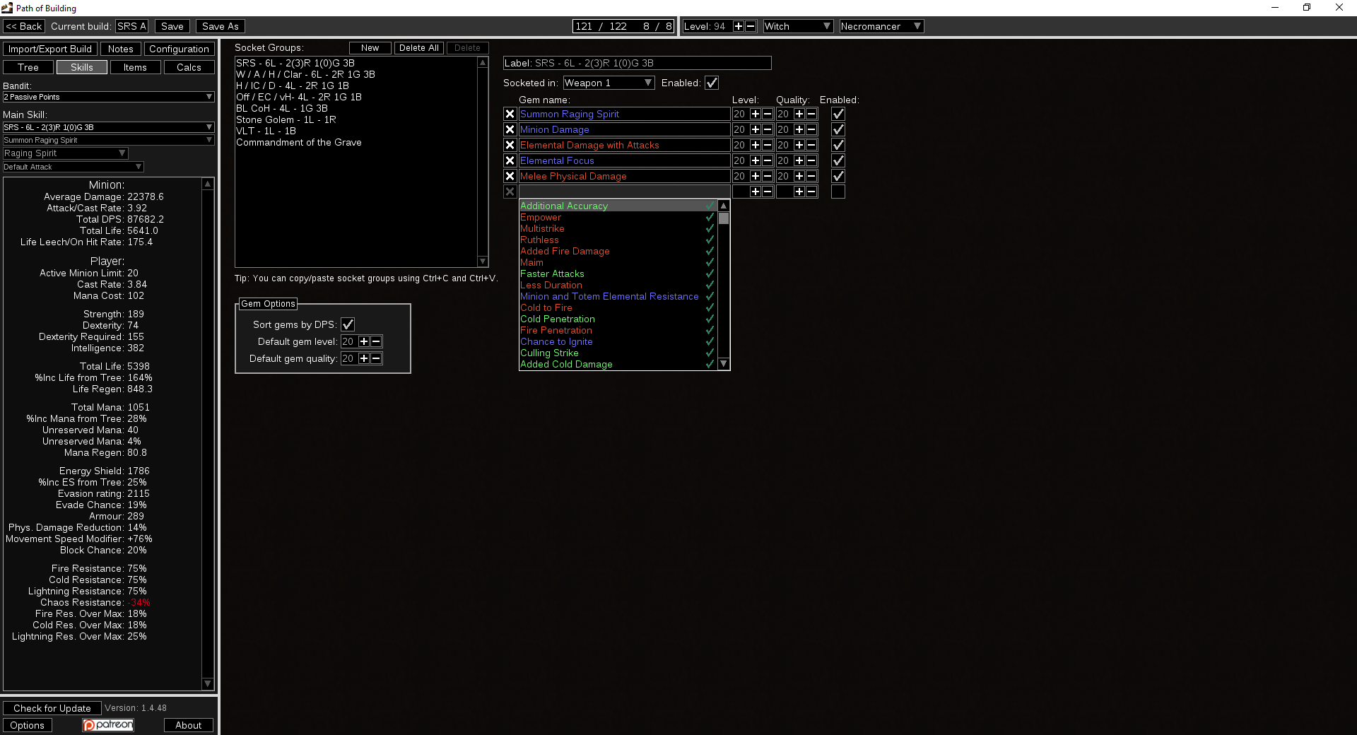 [Bug] DPS Gain not being calculated properly · Issue #469 · Openarl/PathOfBuilding · GitHub