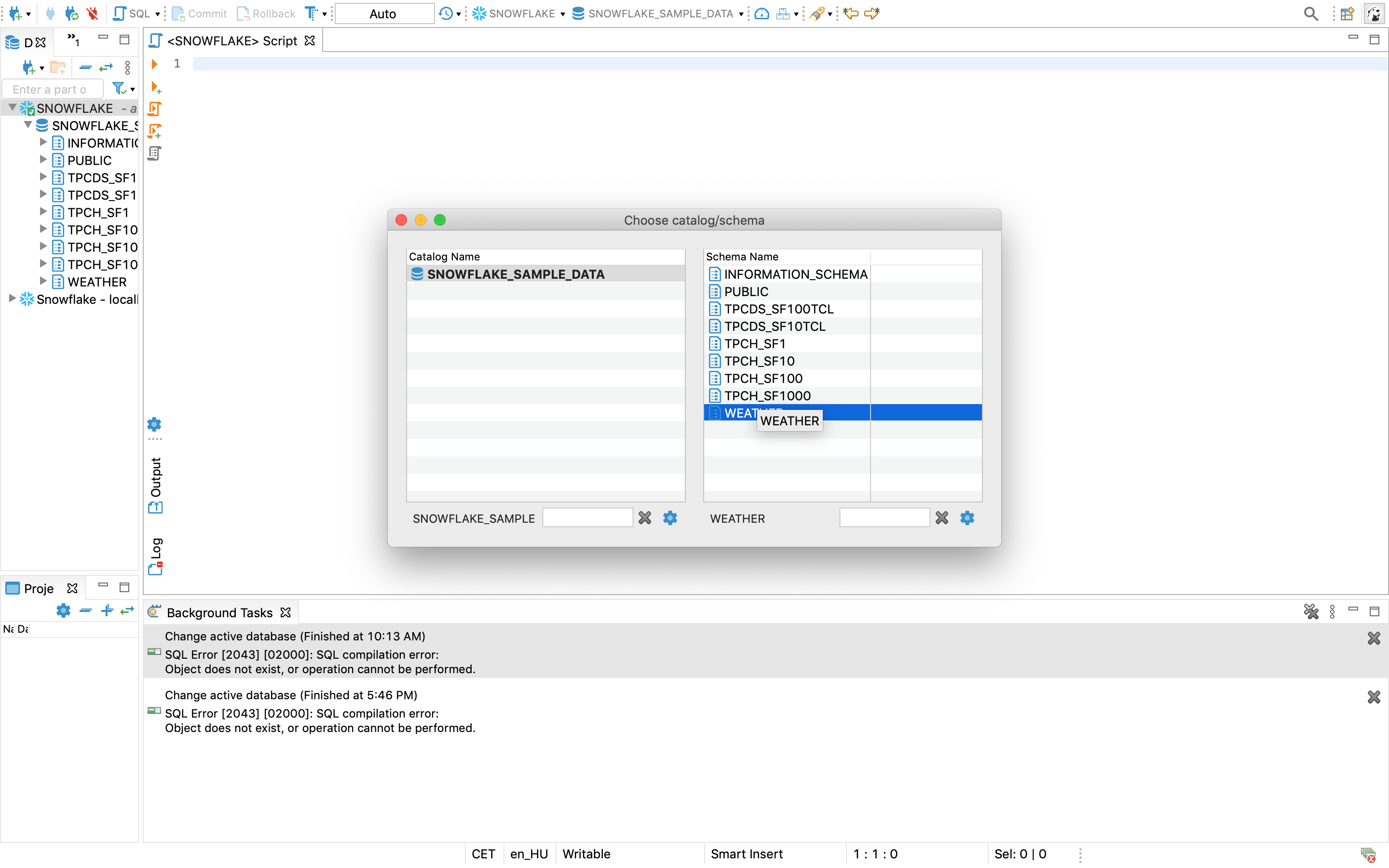 Current Schema Selection Fails For Snowflake Connections · Issue 11450 · Dbeaverdbeaver · Github