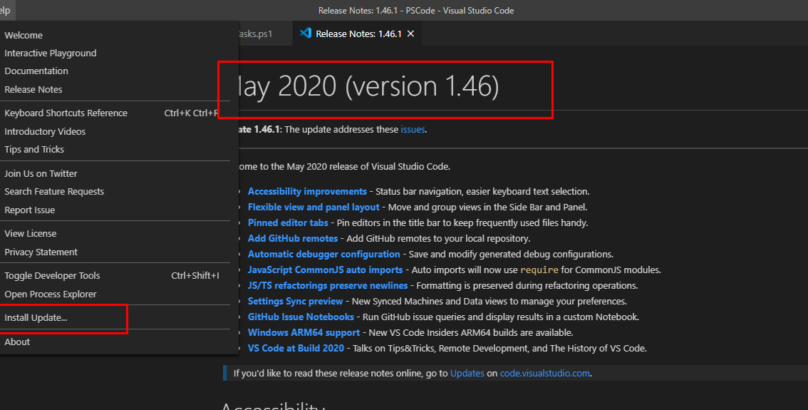 Upgrade to 1.46.1 · Issue #109558 · microsoft/vscode · GitHub