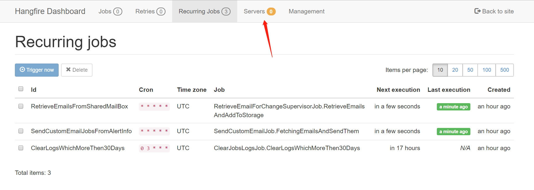 Recurring jobs was still running when there's no active server · Issue ...