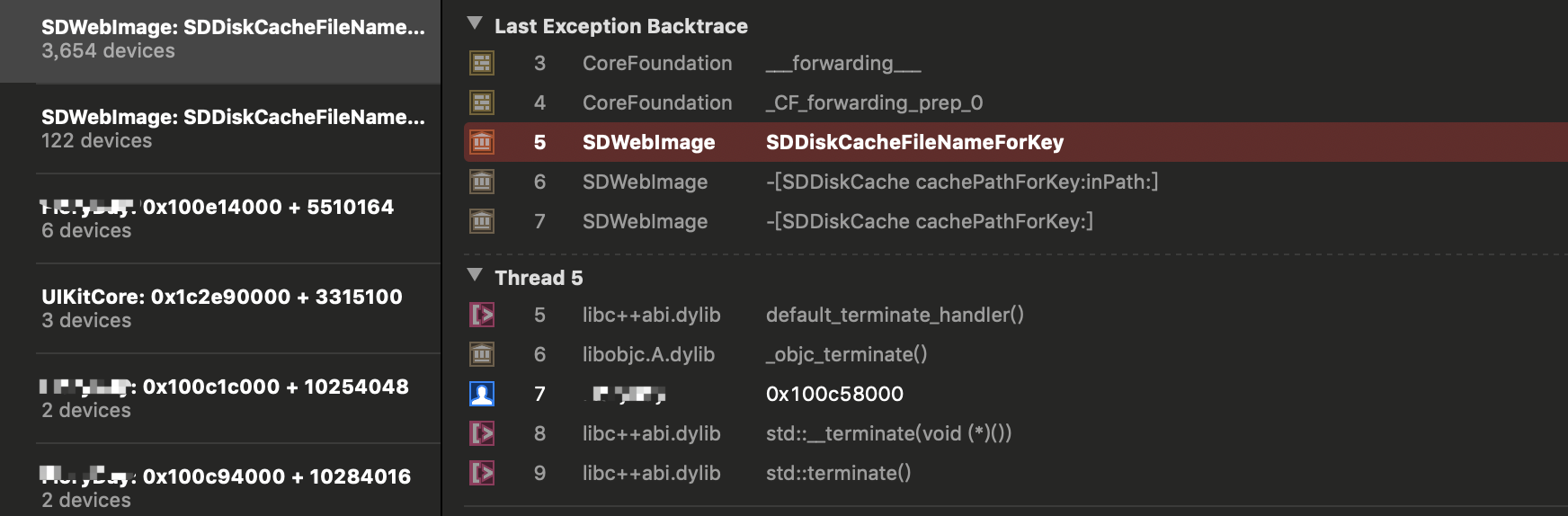5.0.0版本取缓存，必现崩溃 · Issue #2632 · SDWebImage/SDWebImage · GitHub