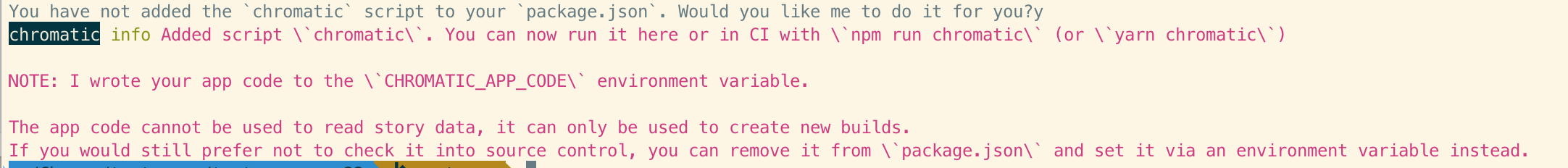 Odd quoting on confirmation messages · Issue #65 · chromaui/chromatic-cli · GitHub