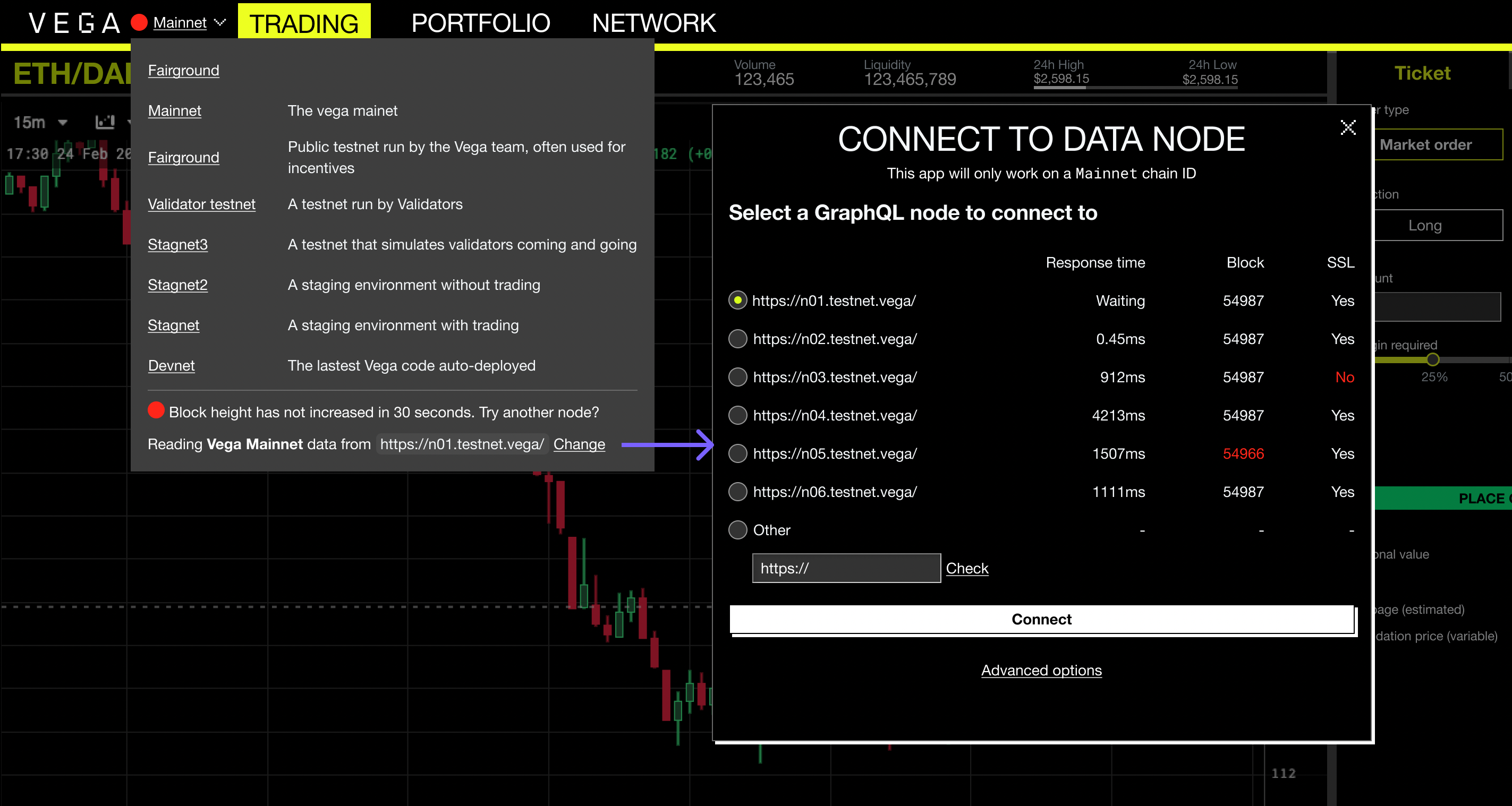 Switch to another network from Console · Issue #722 · vegaprotocol/frontend-monorepo · GitHub