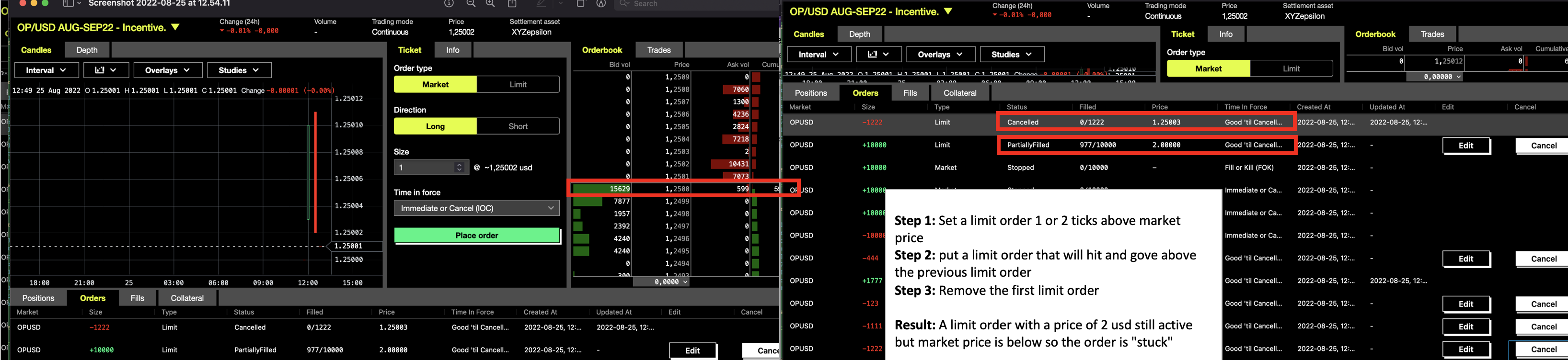 Orders panel: do not offer close/edit buttons on partially filled orders · Issue #1149 ...