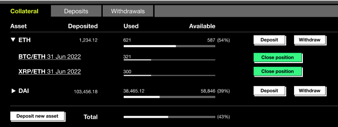Portfolio: Update Collateral tab · Issue #847 · vegaprotocol/frontend-monorepo · GitHub