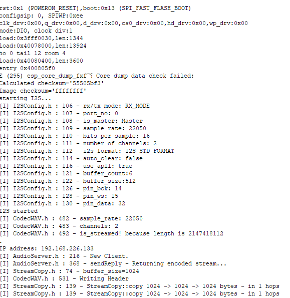 Webserver Streaming Issue · Issue 865 · Pschatzmann Arduino Audio Tools · Github