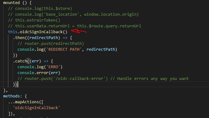 oidcSignInCallback don't work Quasar. · Issue #7 · perarnborg/vuex-oidc · GitHub