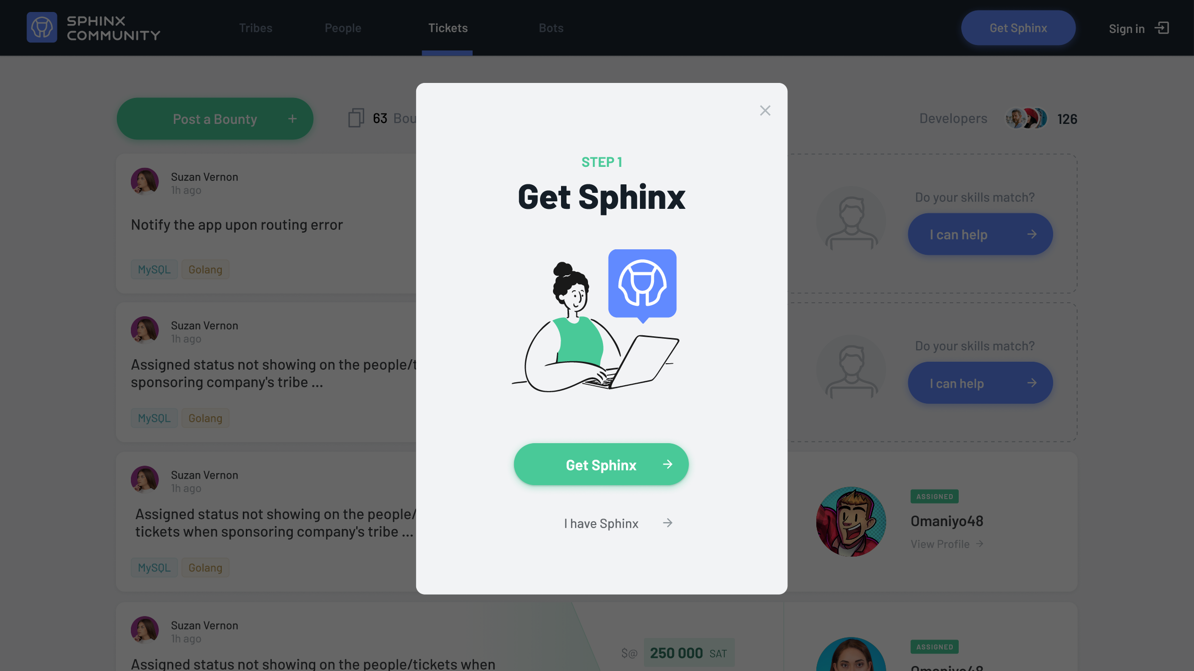 Sphinx Bounties [Part 3] - Onboarding [Desktop] · Issue #300 · stakwork/sphinx-tribes · GitHub
