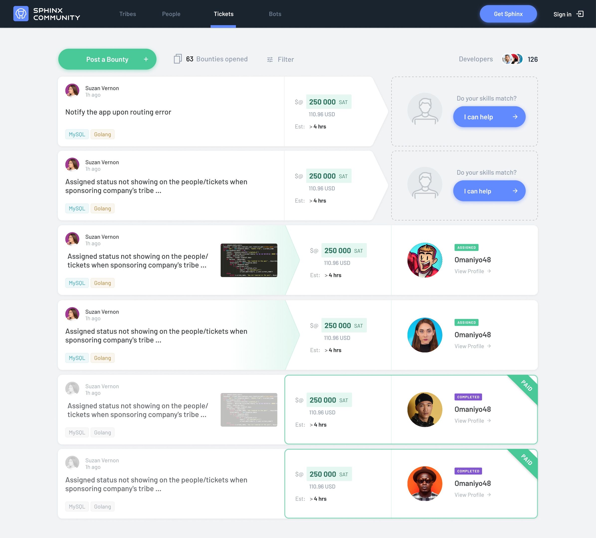 Sphinx Bounties [Part 2] - Bounty List [Desktop] · Issue #310 · stakwork/sphinx-tribes · GitHub