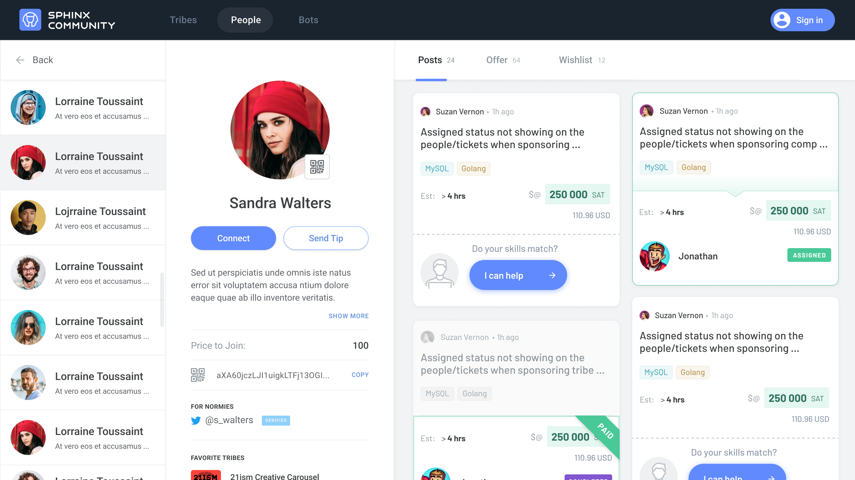 Bounty Ticket Responsive And Mobile Version · Issue 358 · Stakwork Sphinx Tribes · Github