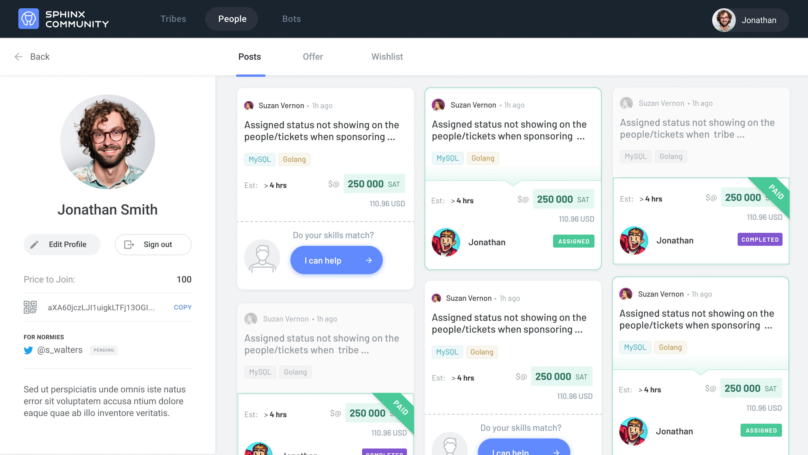 Bounty Ticket Responsive And Mobile Version · Issue 358 · Stakwork Sphinx Tribes · Github