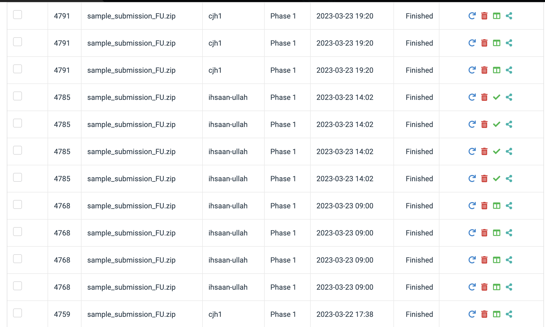 Repeated rows for one submission · Issue #761 · codalab/codabench · GitHub