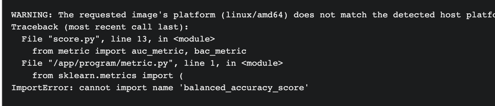 Default Docker Image Sklearn Version · Issue 801 · Codalab Codabench · Github