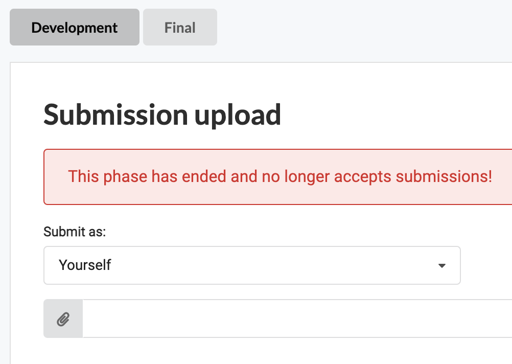 Wrong error message when phase has ended · Issue #847 · codalab/codabench · GitHub