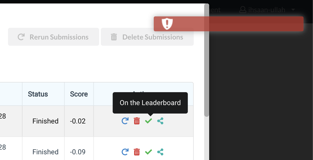 Remove submission from leaderboad · Issue #1125 · codalab/codabench · GitHub