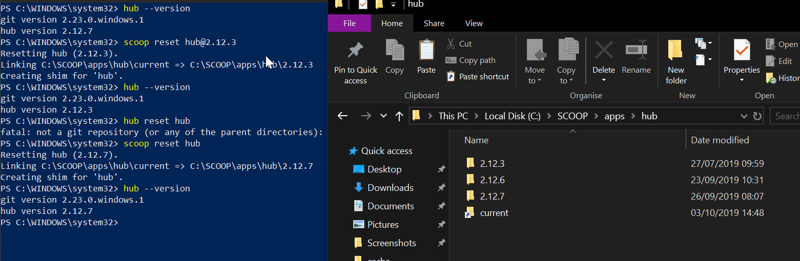 Swapping Versions By Redirecting The Junction Folder · Issue 3670 · Scoopinstallerscoop · Github 