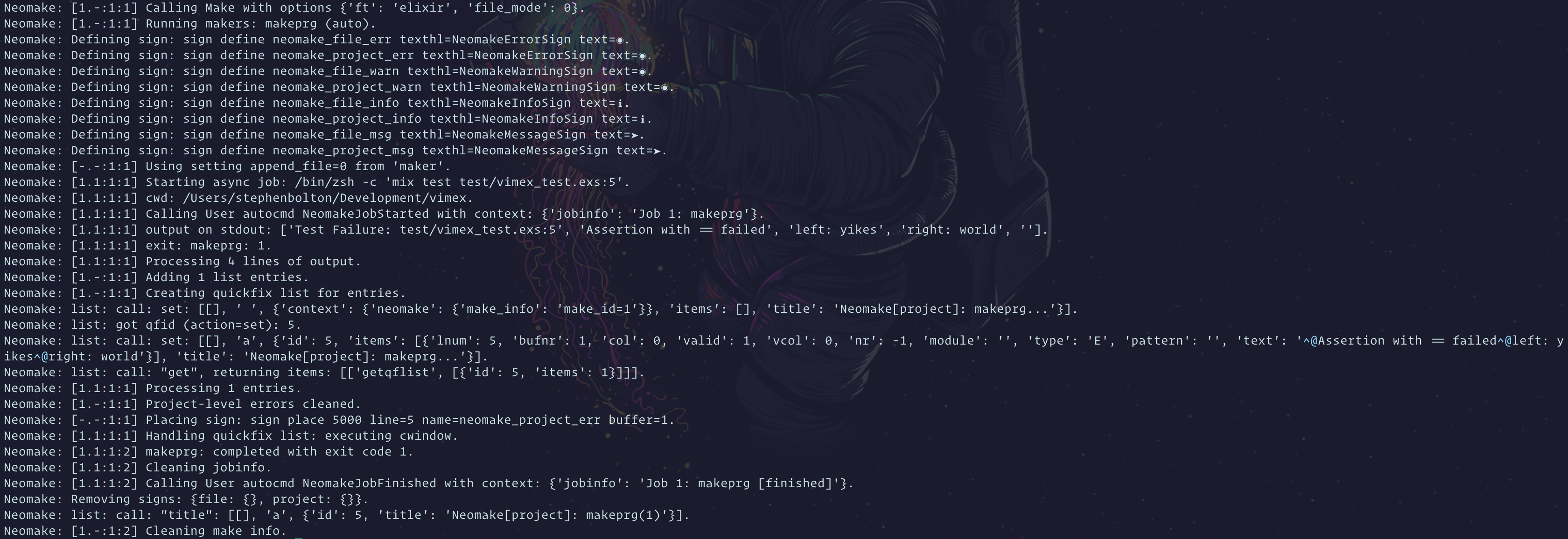 Error parsing adding null terminated values? · Issue #2428 · neomake/neomake · GitHub