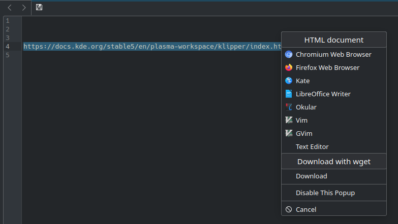 Popup with actions on text selection? : r/kde