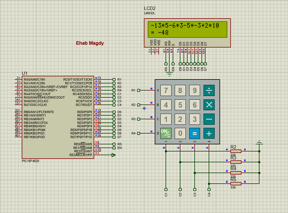 GitHub - EhabMagdyy/Simple-Calculator: Mini Embedded Project using PIC18F4620
