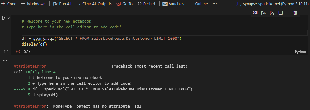 'NoneType' object has no attribute 'sql' · Issue #8 · microsoft/SynapseVSCode · GitHub