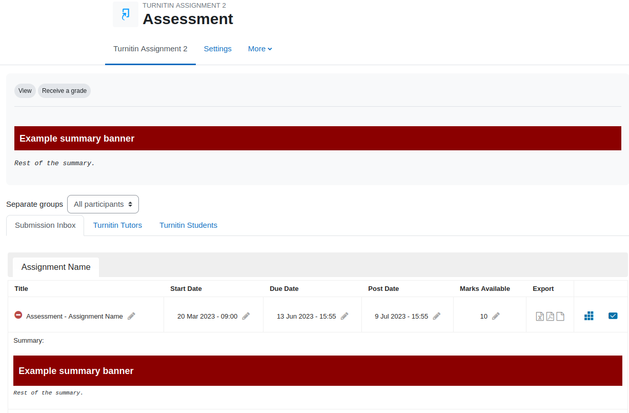 Summary appearing twice on view page in Moodle 4.0+ · Issue #699 · turnitin/moodle-mod ...