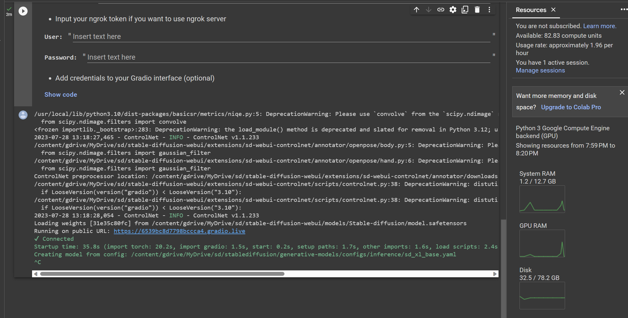 Cant get a ui running with a fresh notebook · Issue #2402 · TheLastBen/fast-stable-diffusion ...