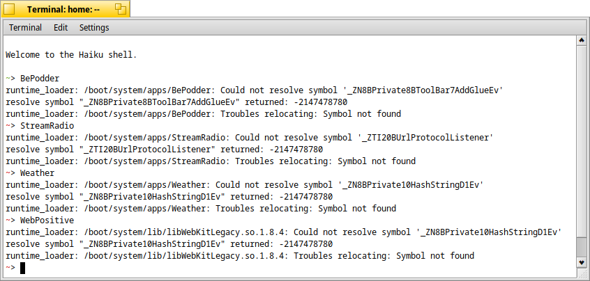 Missing symbol error on some applications · Issue #7383 · haikuports ...