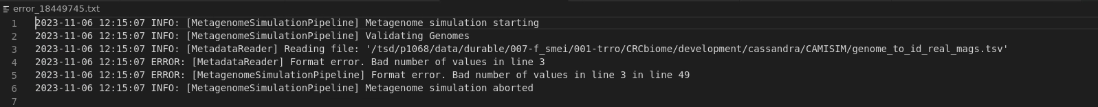 Error running simulation using custom genomes · Issue #169 · CAMI-challenge/CAMISIM · GitHub