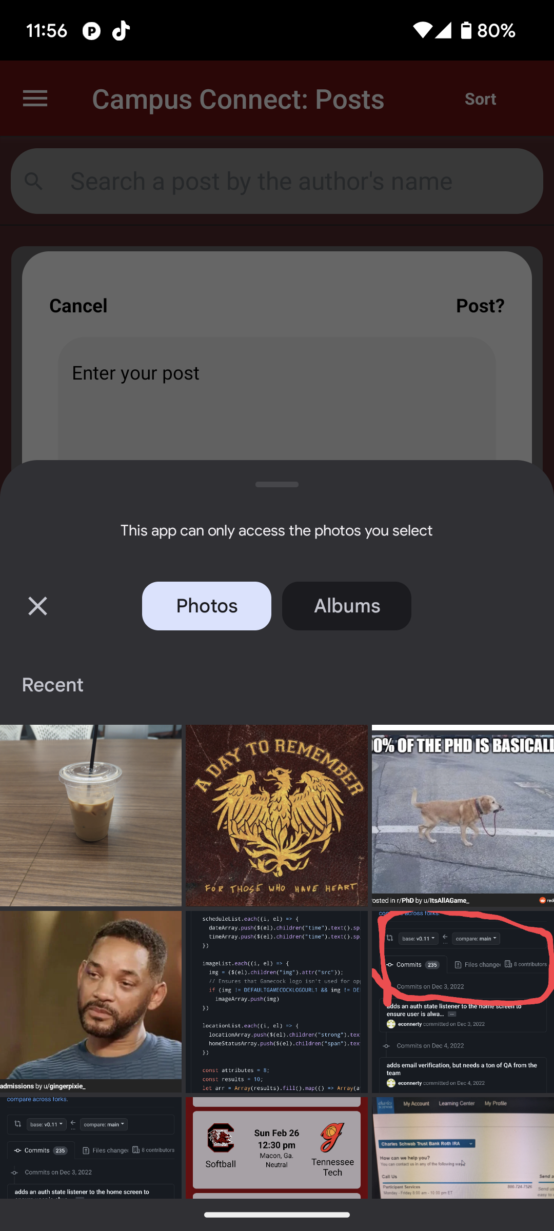 Cannot upload photo for post · Issue #172 · SCCapstone/CampusConnect · GitHub