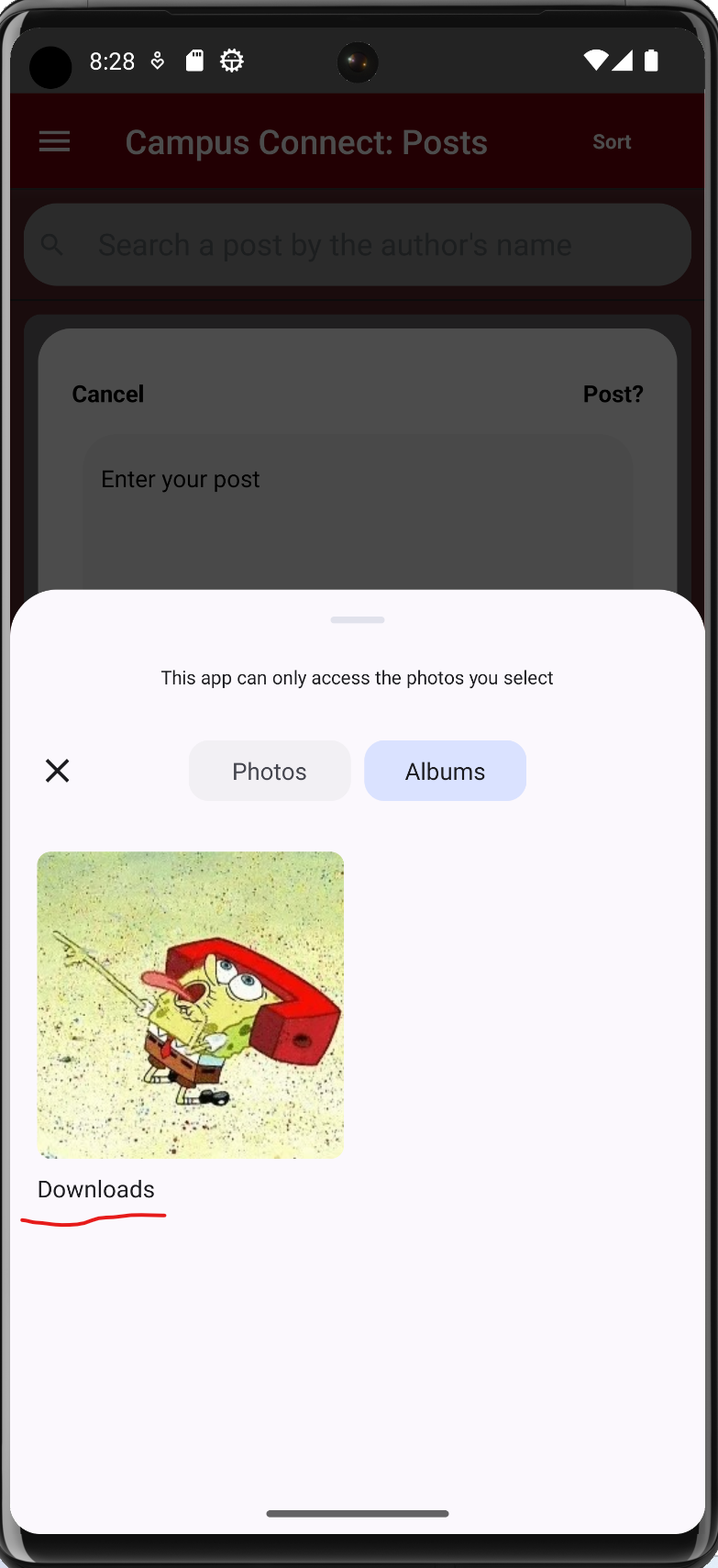 Cannot upload photo for post · Issue #172 · SCCapstone/CampusConnect · GitHub